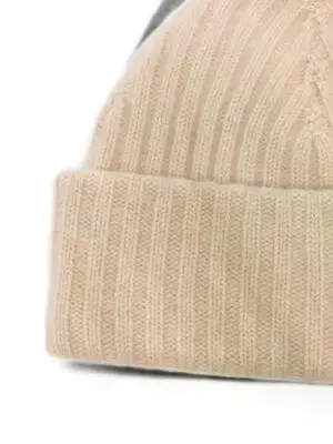 LISKA Lina Ribbed-knit Cashmere Beanie Hat