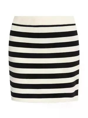 GESTUZ Gzalli Striped Mini Skirt - Black