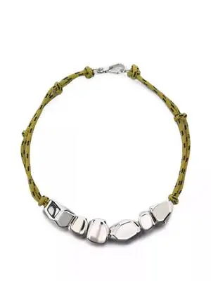 Plan C Metal Stones Necklace - Silver