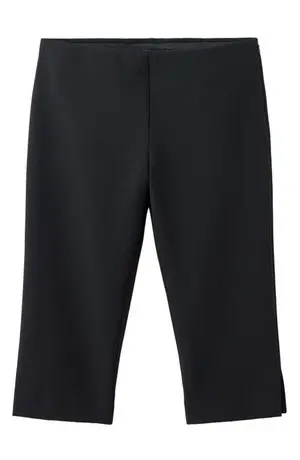 Mango Slim Fit Capri Pants - Black