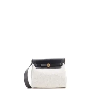 Hermès Herbag Zip Toile And Leather 20 - Black