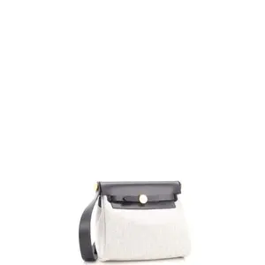 Hermès Herbag Zip Toile And Leather 20 - Black