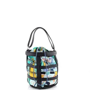 Hermès Musardine Bucket Bag Printed Silk With Leather