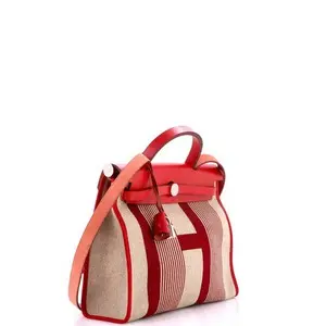 Hermès Herbag Zip H Vibration Toile And Leather 31