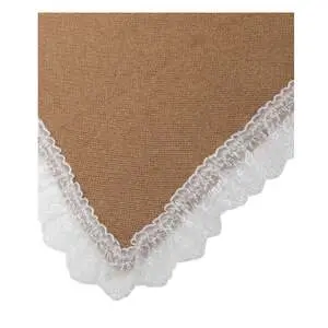 GANNI Wool Lace Triangular Scarf - Brown