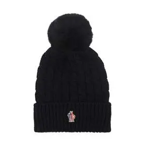 Moncler Logo Hat - Black