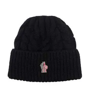 Moncler Logo Hat - Black
