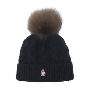 Moncler Logo Hat - Black
