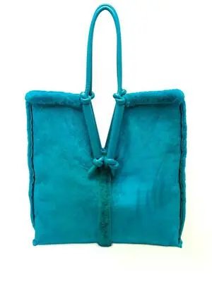 Bottega Veneta 2012-2026 Suede And Shearling Bolster Reversible Tote Bag