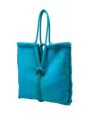 Bottega Veneta 2012-2026 Suede And Shearling Bolster Reversible Tote Bag