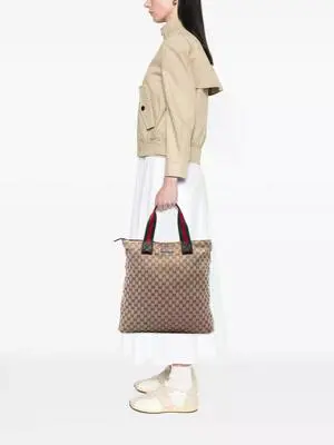 Gucci 2016-2026 Gg Canvas Web Vertical Tote Bag