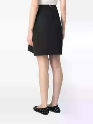 Moschino Clothespin-embroidery Ruffled Mini Skirt