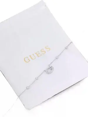 Guess Camden Crystal-embellished Logo-pendant Necklace