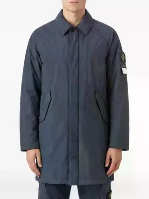 Stone Island 7100002 Micro Twill Coat - Blue