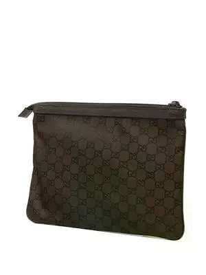 Gucci 2000-2015 Gg Nylon Top Zip Clutch Bag