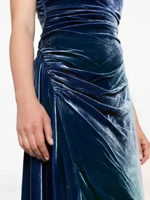 Simkhai Burke Draped Velvet Midi Dress