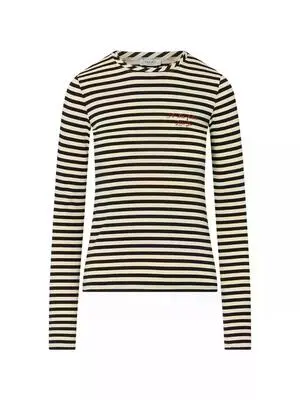 Liu Jo Ttriped T-shirt With Embroidery