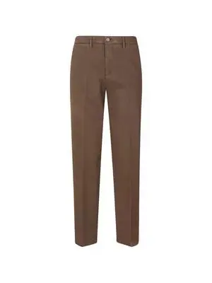 BRIGLIA 1949 Pressed-crease Tailored Trousers - Brown