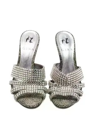 GINA Crystal-embellished Slide Sandals