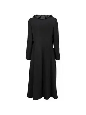 Emporio Armani Ruffle-collar Button-up Coat