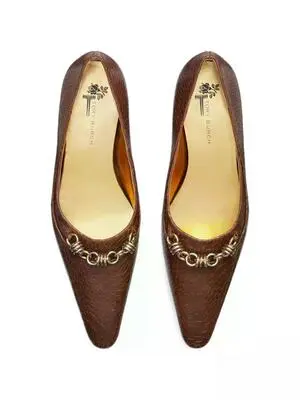 Tory Burch Runway Chain Pumps - Brown