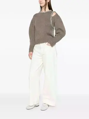 Simkhai Monroe Embellished Cut-out Sweater