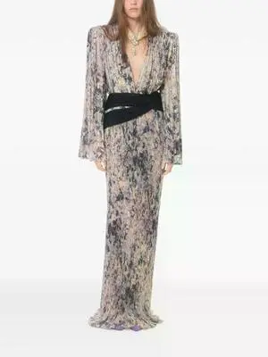 Valentino Garavani Urbs Mosaïque Pleated Maxi Dress