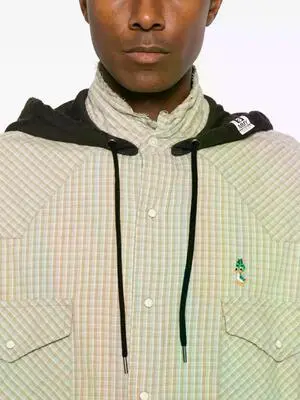 Mihara Yasuhiro Check-pattern Hooded Shirt Jacket
