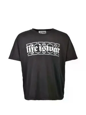 LIFEISWAR Logo-print Boxy-fit T-shirt