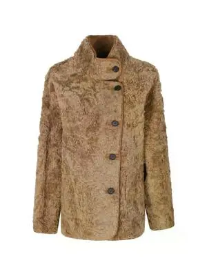 LOW CLASSIC Reversible Shearling Coat - Neutrals