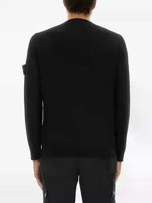 Stone Island 5100071 Light Pure Rws Wool Jumper - Black