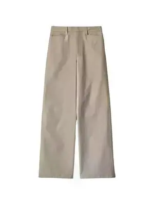 LEMAIRE Straight Pants In Heavy Cotton Twill - Neutrals