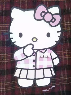 MC2 SAINT BARTH Lully Cotton Flannel Shirt With Hello Kitty-embroidery Special Edition