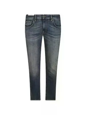 PT TORINO Washed Slim-fit Jeans - Blue