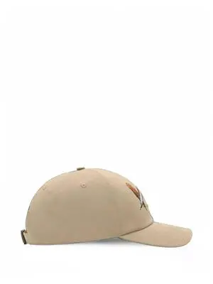 Burberry Feather Embroidered Cotton Baseball Cap - Neutrals