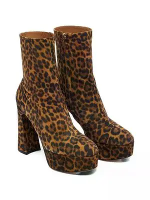 GIANVITO ROSSI Holly Leopard-print Ankle Boots