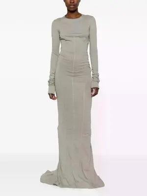 Rick Owens Exposed-seam Long-sleeved Maxi Dress - Green