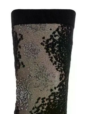 Issey Miyake Lurex-thread Floral-pattern Socks