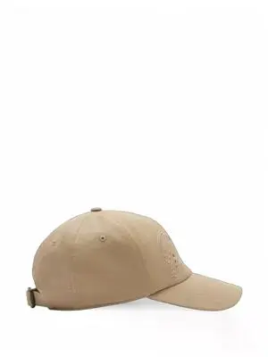 Burberry Check Cursive Logo Gabardine Baseball Cap