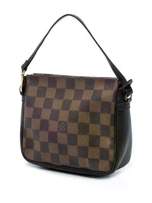 LOUIS VUITTON 1998 Damier Ebene Trousse Pochette Handbag - Brown
