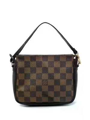 LOUIS VUITTON 1998 Damier Ebene Trousse Pochette Handbag - Brown