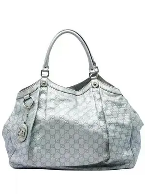 Gucci 2016-2026 Large Guccissima Sukey Tote Bag - Silver