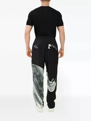 TESSITURA Monochrome-print Straight Trousers