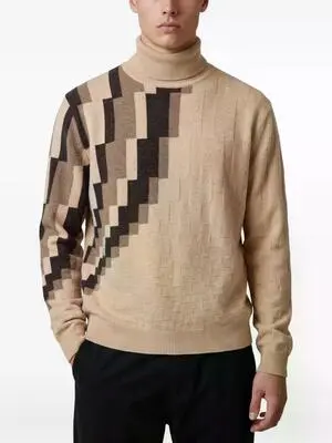 VERSUS Geometric-pattern Roll-neck Sweater