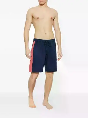 Hanro Drawstring Side-stripe Shorts - Blue