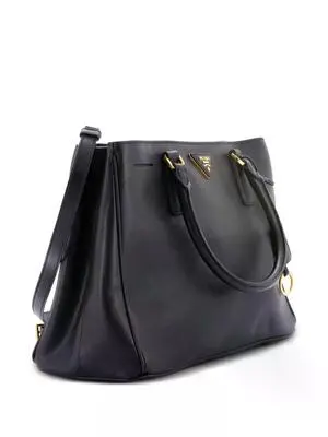 Prada Gardener's Saffiano Leather Medium Tote Bag - Black