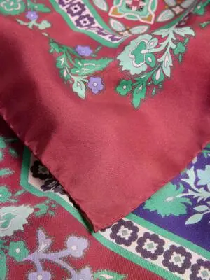 La DoubleJ Regalia Placée In Silk Twill Foulard 90 - Red