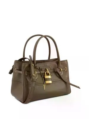 Chloé Padlock-detail Leather Tote Bag - Brown