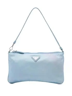 Prada 2000-2013 Tessuto Pochette Shoulder Bag - Blue