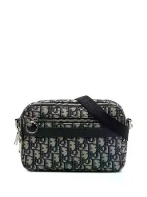 Dior 2019 Mini Oblique Canvas Safari Crossbody Bag - Blue